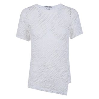 Comme Des Gar&ccedil;ons Femme, Tops, Blanc, Taille: 42 FR Asymmetrical T-Shirt