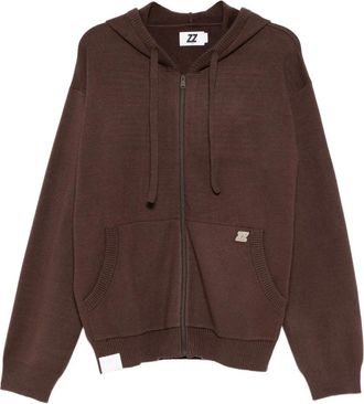 Izzue veste à patch logo - Marron