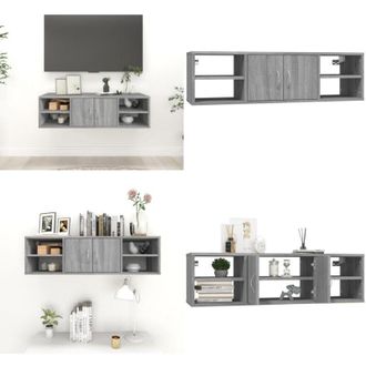 vidaXL Vidaxl - Wandregal Grau Sonoma 102x30x29 cm Holzwerkstoff - Wandregal - Holzregal - Wohnraumorganisation - Regal Grau - Regal Schlafzimmer - Home &