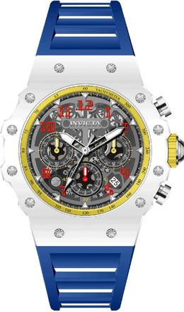 Invicta Racing 69666 Herrenuhr - Quarzwerk - Acryl mit silbernem Zifferblatt - 43 mm