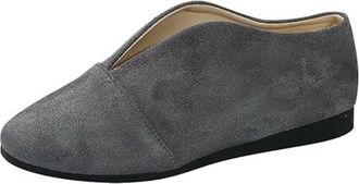 Generic Chaussures plates confortables &agrave; enfiler pour femme - Bout pointu - Couleur unie - L&eacute;g&egrave;res - Classiques et respirantes - Chaussures d&eacute;contract&eacute;es pour