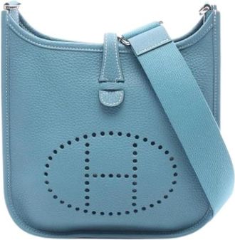 Herm&egrave;s Sac bandouli&egrave;re vintage doccasion - Femme - Pre-owned - Bleu - Taille: ONE Size