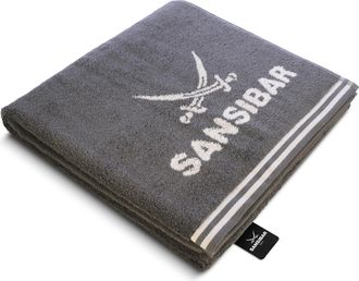 Sansibar Duschtuch 80x150 cm 100% Baumwolle Handtuch Doubleface Frottiertuch Zweifarbig Anthrazit/Silber Einzeln