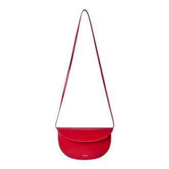 Jil Sander Curve Wallet With Strap - - Bags - Damen - Rot - ONE SIZE