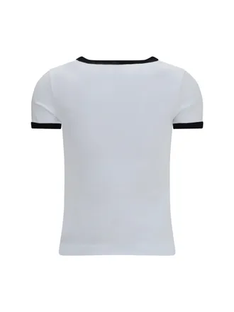 Kenzo Womens Boke Flower 2.0 Embroidered Cotton T-Shirt White T-Shirts And Polos