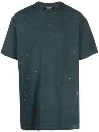 A-Cold-Wall* t-shirt en coton &agrave; effet us&eacute; - Vert
