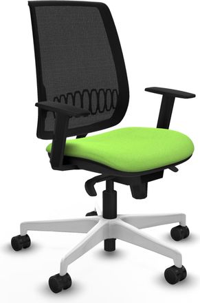 Piqueras y Crespo Alares B&uuml;rostuhl mit 1D-Armen, h&ouml;henverstellbare Lendenwirbelst&uuml;tze, ausgestattet mit 5 Positionen und injiziertem Schaumstoff, Schwarz/Pistazie