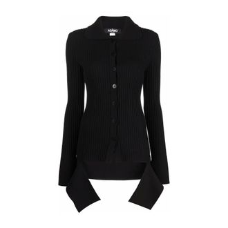 ADĀMO Andrea Adamo Femme, Pulls, Noir, Taille: 38 FR Cardigan Long Sleeve With Cut Out Detail