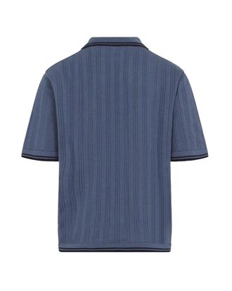 Carhartt Work in Progress Mens Polo Shirt Ramsey Velvet Blue Deep Night Cotton T-shirts And Polos