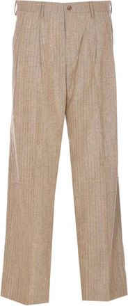 Nn.07 pantalon à détail plissé - Marron