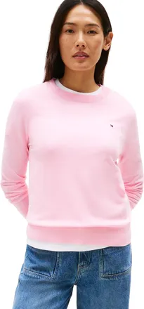 Tommy Hilfiger Damen Pullover Jersey Fine mit Rundhalsausschnitt, Rosa (Classic Pink), XXS