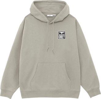 Obey Homme, Sweatshirts et sweats &agrave; capuche, Beige, Taille: S Sweat &agrave; Capuche Iconique Eyes