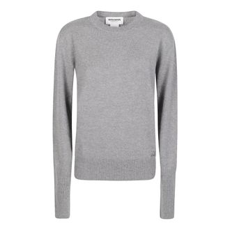 Patrizia Pepe Rundhals-Kaschmirpullover - - Knitwear - Damen - Grau - M