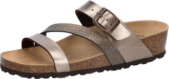 Lico Damen Natural Glitter Pantoletten, Braun, 38 EU