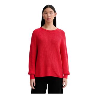 Marc O'Polo Strickpullover mit Rundhalsausschnitt - - Knitwear - Damen - Rot - L