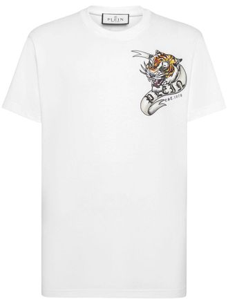 Philipp Plein t-shirt SS Tattoo imprim&eacute; - Blanc