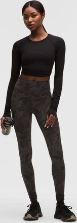 lululemon Legging Fast and Free taille haute 5 poches pour Femmes - 71 cm - Camo/Noir - Taille 10