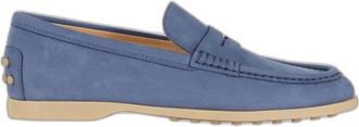 Tod's Mocassins aus Nubukleder - - Shoes - Damen - Blau - 38 EU