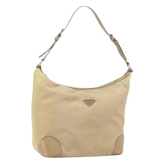 Prada Sac bandouli&egrave;re vintage en nylon Pre-owned - Femme - Pre-owned - Beige - Taille: ONE Size