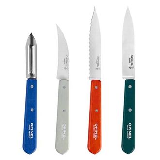 Opinel Opinel Essentiels Küchenmesser-Set DU CUISINIER, 4-teilig aus rostfreiem Stahl, 254643