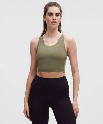lululemon Fast and Free Tanktop Light f&uuml;r Frauen - Gr&ouml;&szlig;e XL in Bay Leaf