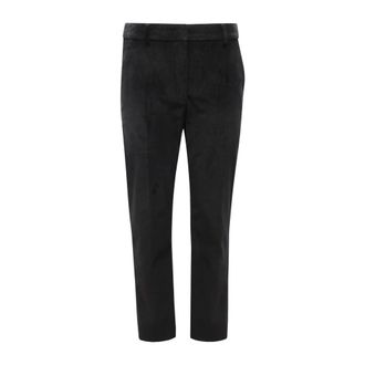 Max Mara Hohe Taille Samthose - - Trousers - Damen - Schwarzk - 2XS