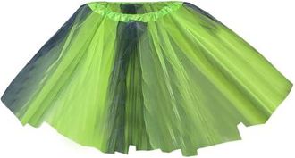 Generic Pliss&eacute;e roulettes Jupe Mini Sexy Elegant Soir&eacute;e Multicolore Ballerine Skirt Petticoat en Tulle Taille &Eacute;lastique R&eacute;tro Jupe Tutu Femmes Habiller Soir&eacute;e