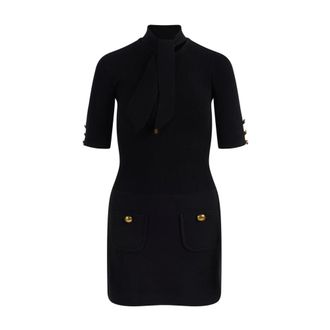 Elisabetta Franchi Robe Maille Courte - Femme - Robes - Noir - Taille: 38 FR