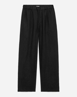 Arket Lockere Leinenhose -Schwarz