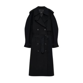 Anine Bing Gabardine Pascale Maxi - - Coats - Damen - Schwarzk - S