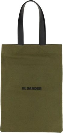 Jil Sander Homme, Sacs, Vert, Taille: ONE Size Grand sac cabas en toile