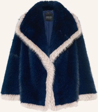 Marc Cain Kunstfell-Jacke blau