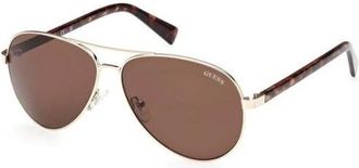 Guess unisex, Accessoires, Jaune, Taille: 58 MM Lunettes de soleil Aviateur