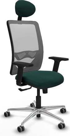 Piqueras y Crespo Home Office Stuhl Zulema mit 2D-Armlehnen, h&ouml;henverstellbarer Lendenwirbelst&uuml;tze und festem Kopfteil, ausgestattet mit Sincro 3 Positionen und Schneid