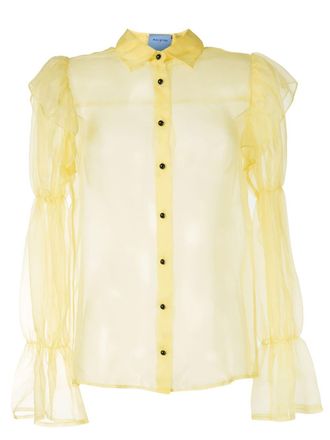 macgraw blouse Souffle à effet de transparence - Jaune