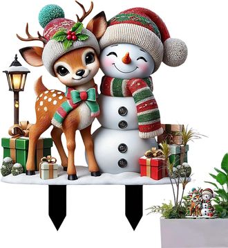 Generico Paletti Natalizi da Giardino - Ornamentazioni aus Acryl, 2D-Joy Yard, Leuchtkraft und Dekoration per Sterni, Dekoration von Natale per Prato Inresso C