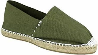 Desconocido Espadrilles classiques en toile avec semelle en jute, kaki, 36 EU
