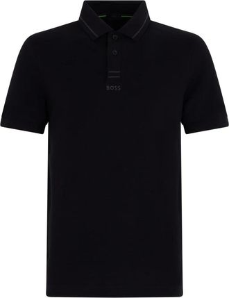 HUGO BOSS Homme, Tops, Noir, Taille: M Polo en Coton &agrave; Manches Courtes