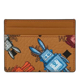MCM Portemonnaies - Aren Visetos Card Case Mni Co - Gr. unisize - in Braun - f&uuml;r Damen