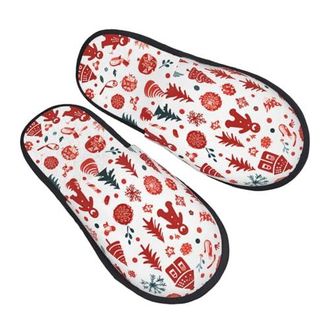 Generic Hiver Pantoufles Imprim&eacute;s De No&euml;l Lavables Pantoufles DHiver Antid&eacute;rapant Hiver Chausson Pour H&ocirc;tel Homme Int&eacute;rieur L