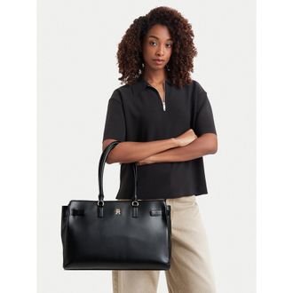 Tommy Hilfiger Handtasche Tommy Hilfiger AW0AW19069 Schwarz