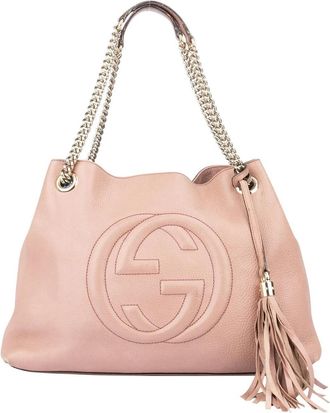 Gucci Crossbody Bags - Gucci Pink Leather Soho Crossbody Bag - Gr. unisize - in Gold - f&uuml;r Damen
