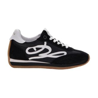 Guess Schwarze L&auml;ssige Leder-Sneakers - - Shoes - Damen - Schwarzk - 39 EU