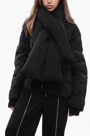 Jil Sander Quilted Puffer Jacket with Padded Scarf Jil Sander