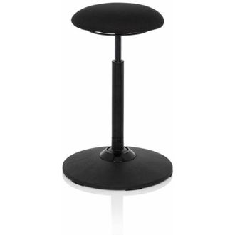 hjh OFFICE [GEBRAUCHT] B-Ware Hocker Stehhocker Balance Sit Stoff Schwarz B&uuml;rostuhl Schreibtisch Stehhilfe