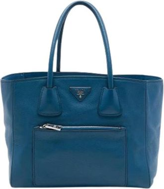 Prada Pre-owned Vintage Satchel - Femme - Pre-owned - Bleu - Taille: ONE Size