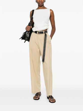 Dunst Pleated Cotton-Nylon Blend Trousers - Beige