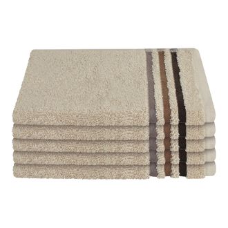 Schiesser G&auml;stetuchset Skyline Color - 5-teilig - 30 x 50 cm - Sand