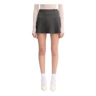 Marine Serre Regenerated Tailoring Pleated Skirt - - Skirts - Damen - Grau - S