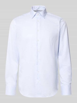 Christian Berg Regular Fit Business-Hemd mit Mini Check und Kentkragen